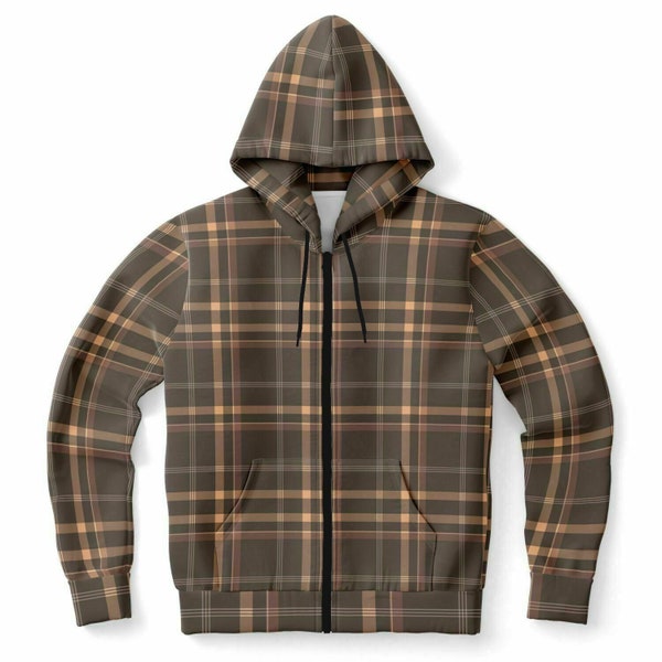 Plaid Zip up Hoodie - Etsy