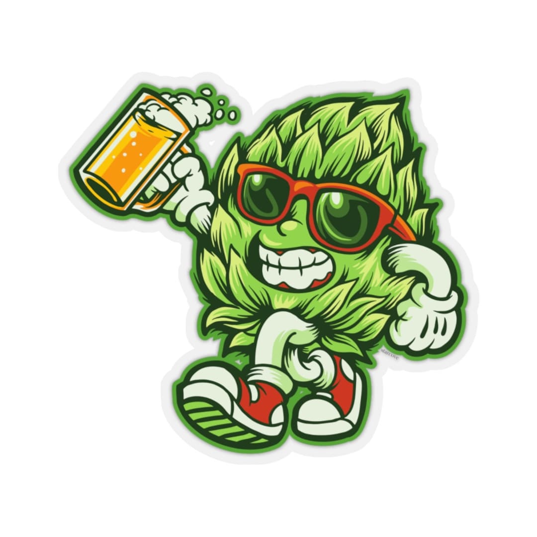 Beer Hop Glass Sticker, Drinking Geek Hophead Laptop Decal Vinyl Cute ...