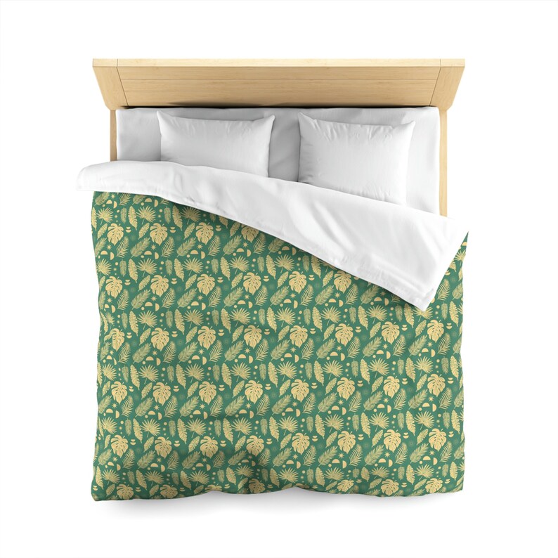 Palm Tree Duvet Cover Green Tropical Bedding Queen King Full - Etsy