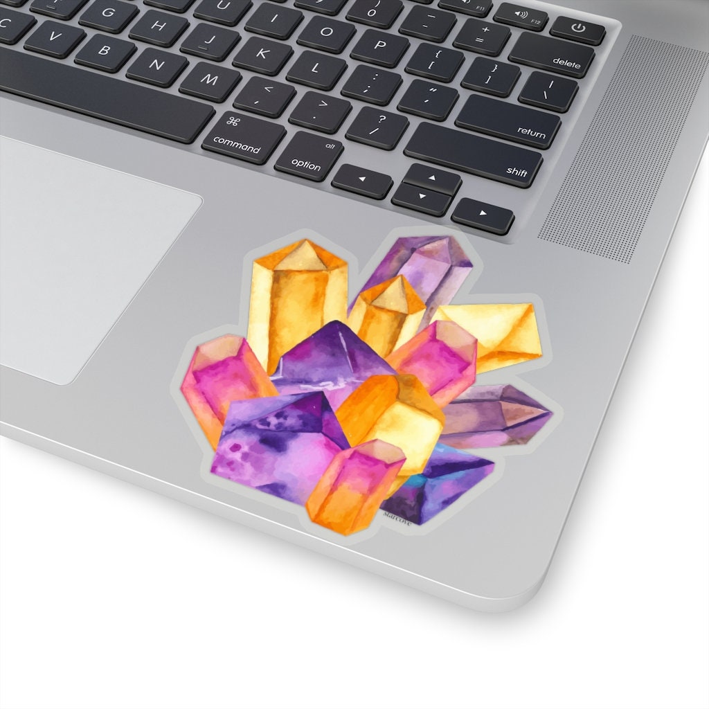 Colored Crystals Sticker Watercolor Diamond Gem Cute | Etsy