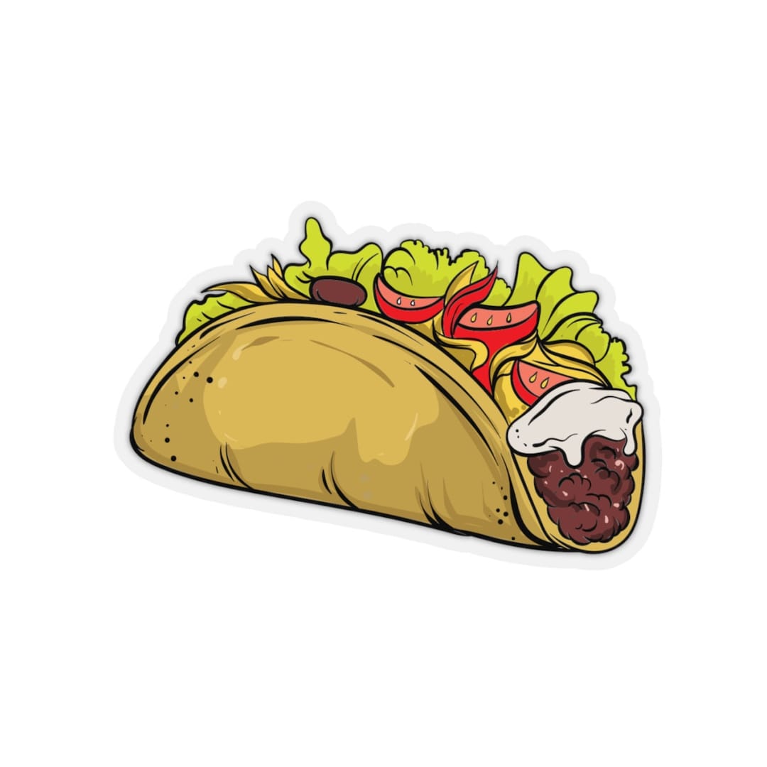 Taco Sticker Decal, Mexican Food Taco Love Funny Lover Laptop Decal ...