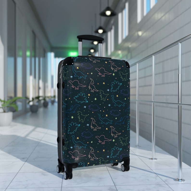 Dinosaur Suitcase Luggage, Carry on With 4 Wheels Cabin Travel Small ...