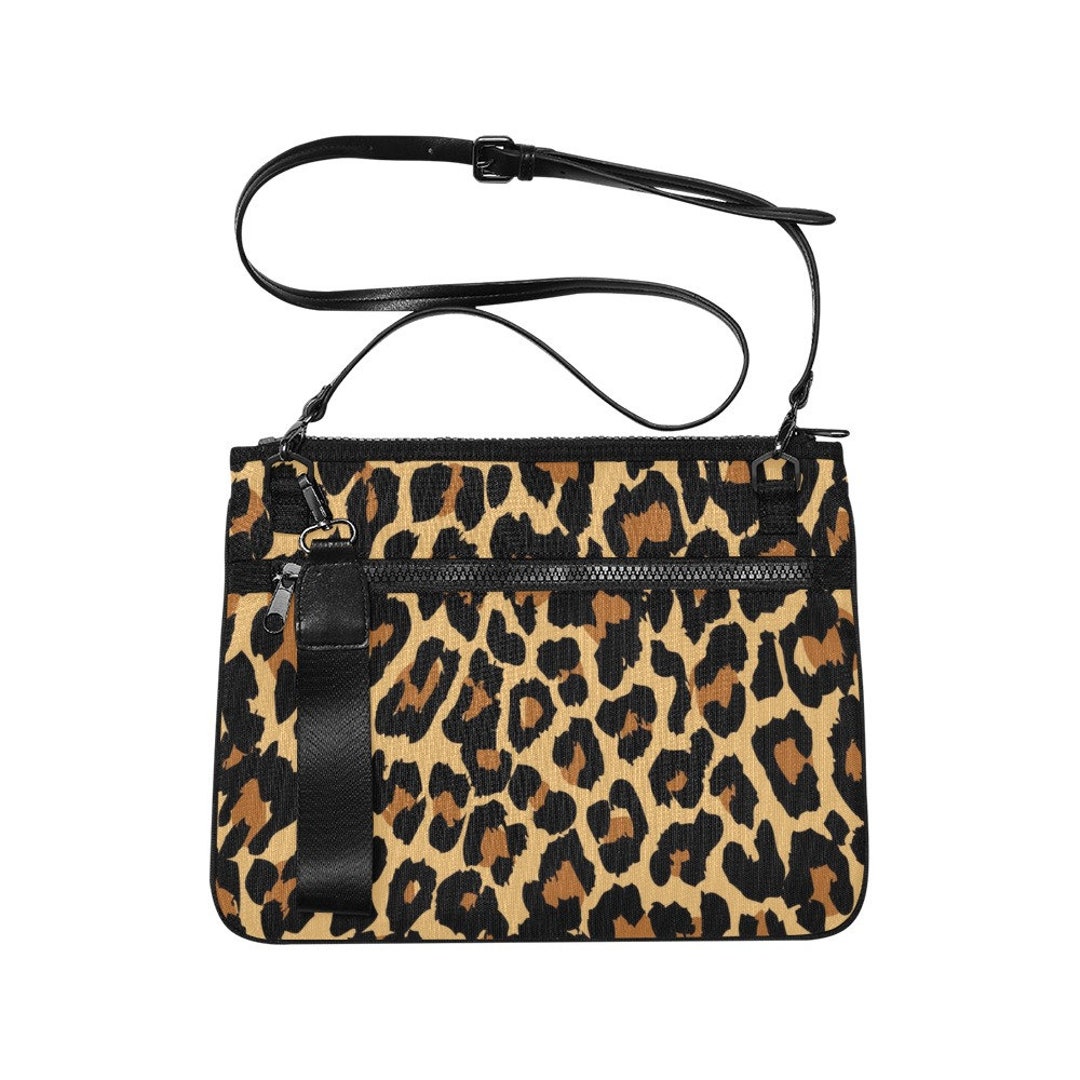 Leopard Crossbody Purse, Animal Cheetah Print Wristlet Pattern Shoulder ...