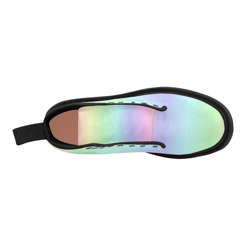 Pastel Rainbow Women's Boots Gradient Ombre Pink Vegan - Etsy