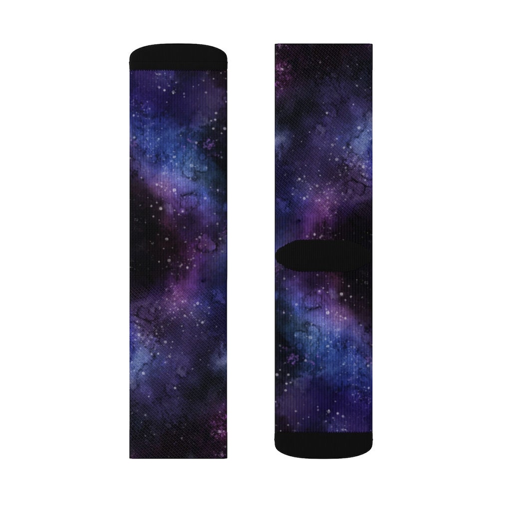Galaxy Space Socks Constellation Stars Purple 3D Sublimation | Etsy
