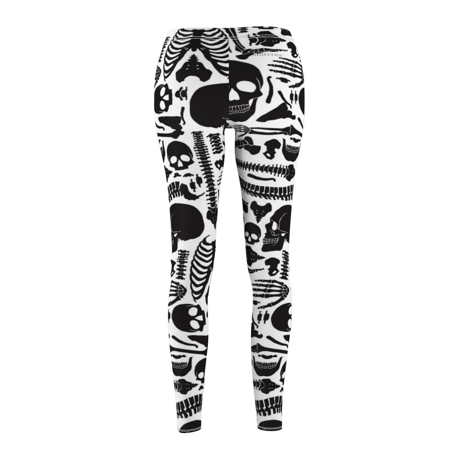 Skeleton Halloween Leggings Black White Skull Human Bones Etsy