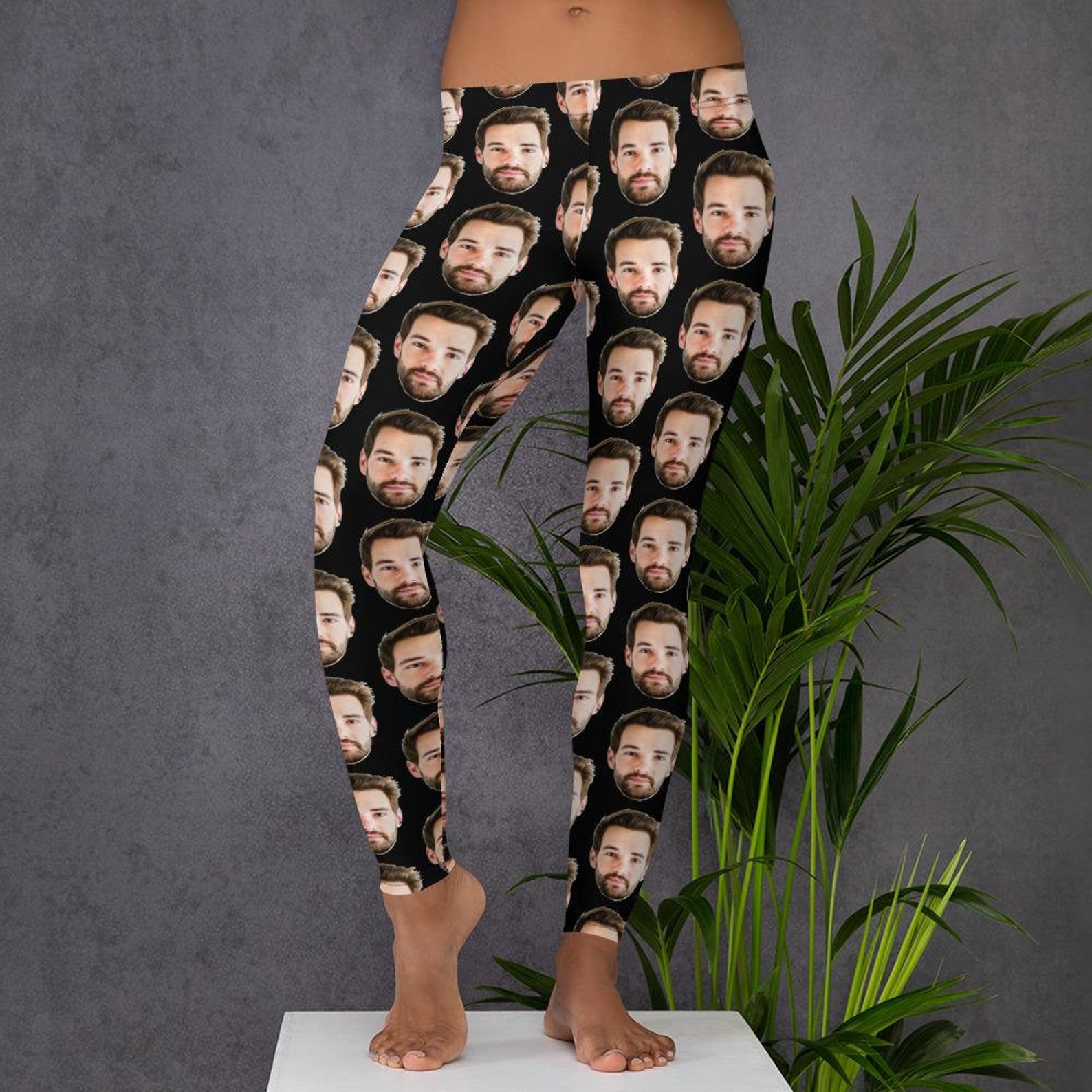 Custom Photo Face Leggings Personalized Dog Cat Pet Boyfriend - Etsy