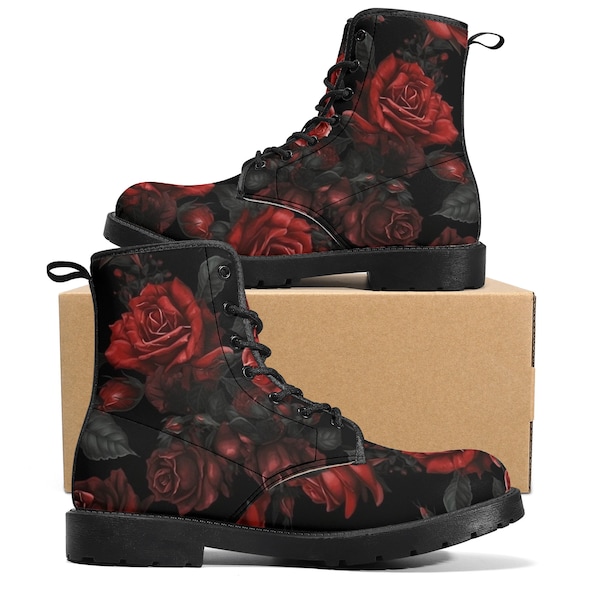 Red Rose Shoes - Etsy