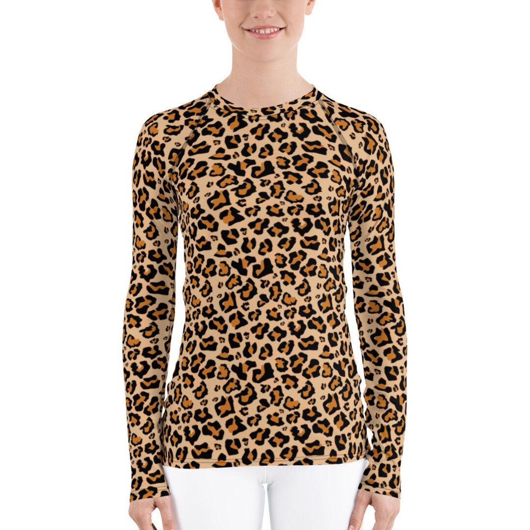 Leopard Rash Guard para mujer Animal Cheetah Print Swim Surf - Etsy España
