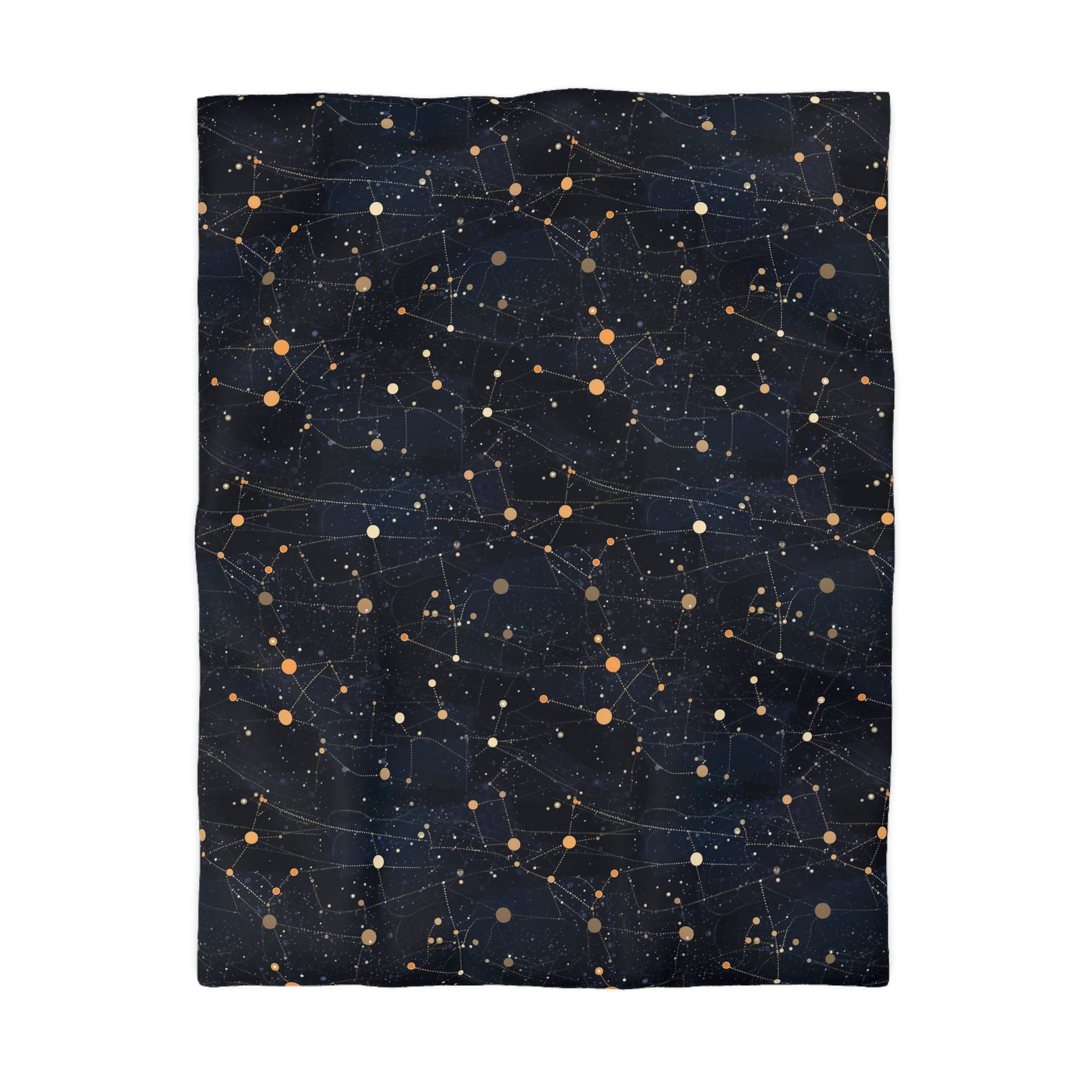 Constellations Duvet Cover, Stars Space Night Sky Bedding Queen King ...