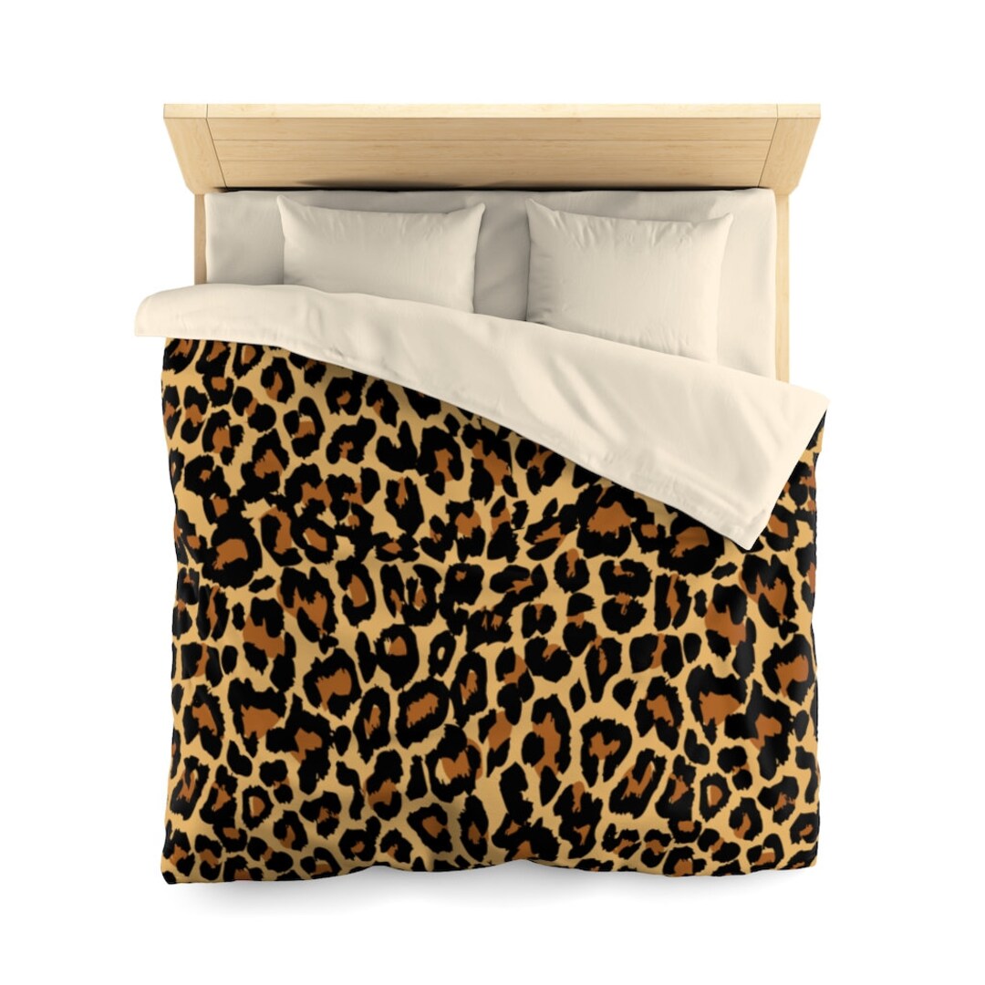 Leopard Duvet Cover, Animal Print Cheetah Pattern Queen Full Twin ...