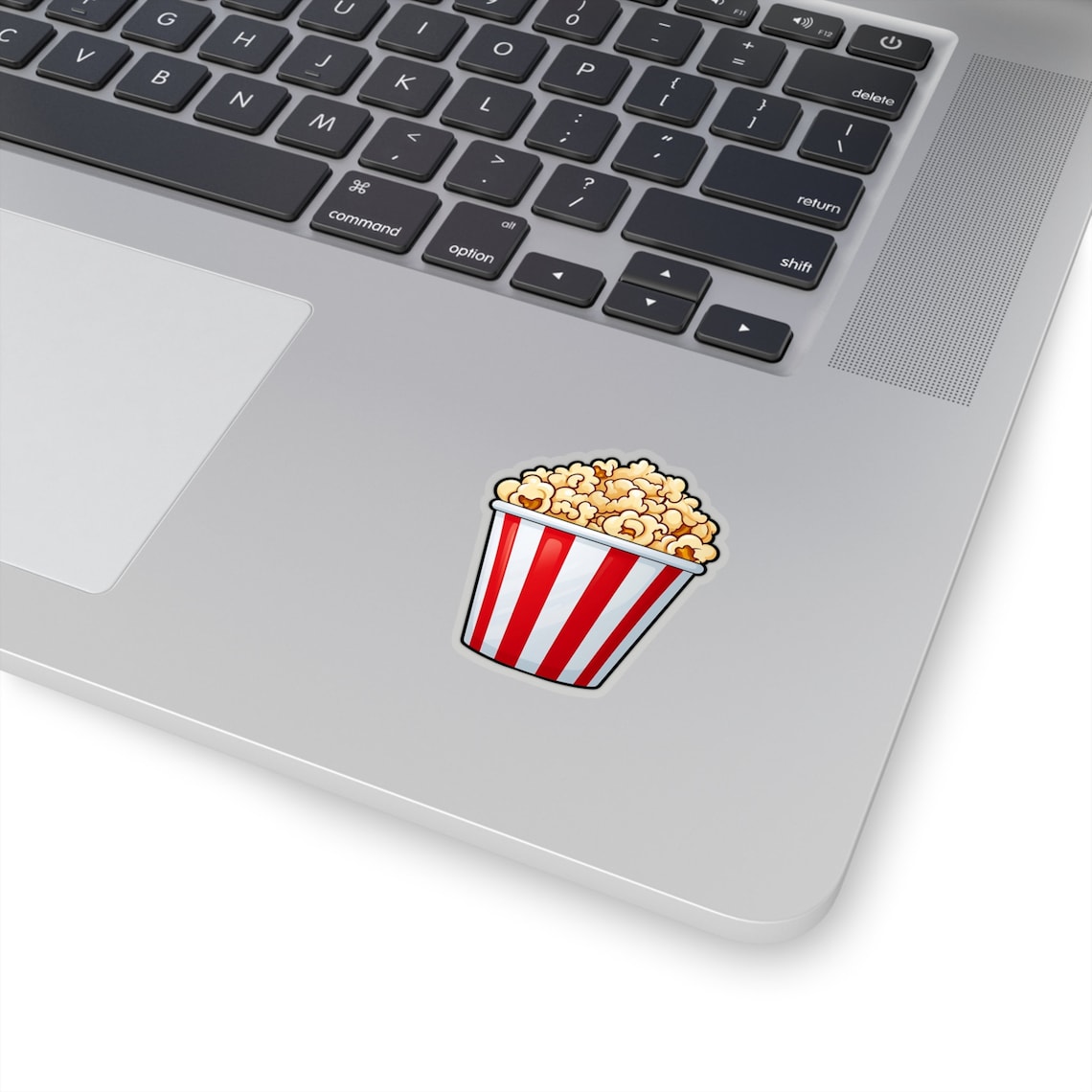 Popcorn Bucket Sticker Decal, Red White Striped Food Art Vinyl Laptop ...
