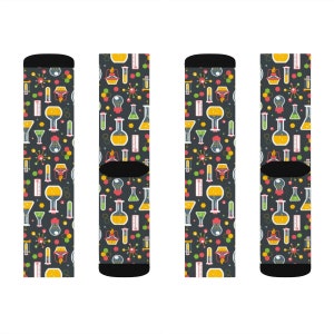 Chemistry Science Socks, 3D Printed Sublimation Lab Research School ...