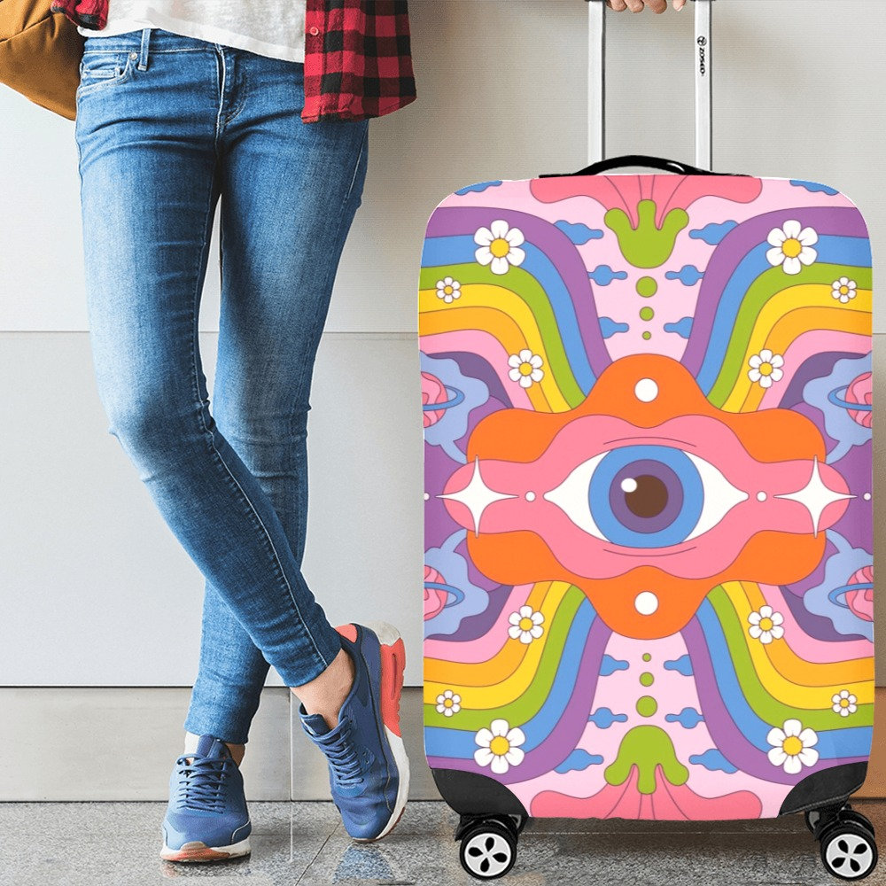 Psychedelic Luggage Cover, Groovy Vintage 70s Funky Eye 1970s Aesthetic ...