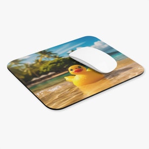 Yellow Rubber Duck Mouse Pad, Beach Computer Gaming Unique Desk Cool ...