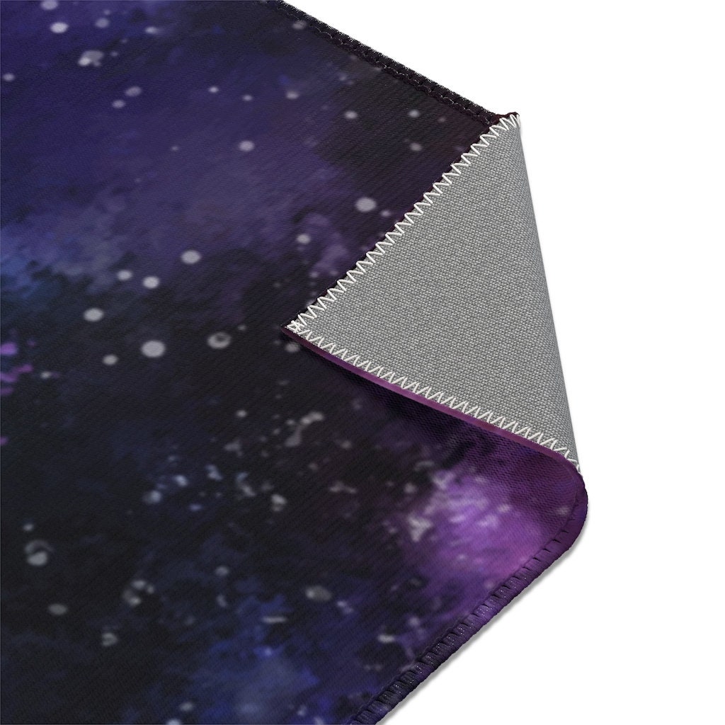 Galaxy Space Area Rug Carpet Stars Universe Blue Dark Purple - Etsy