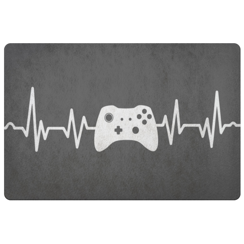 Gaming Heart Beat Doormat Gamer Video Game Dorm Door Mat - Etsy