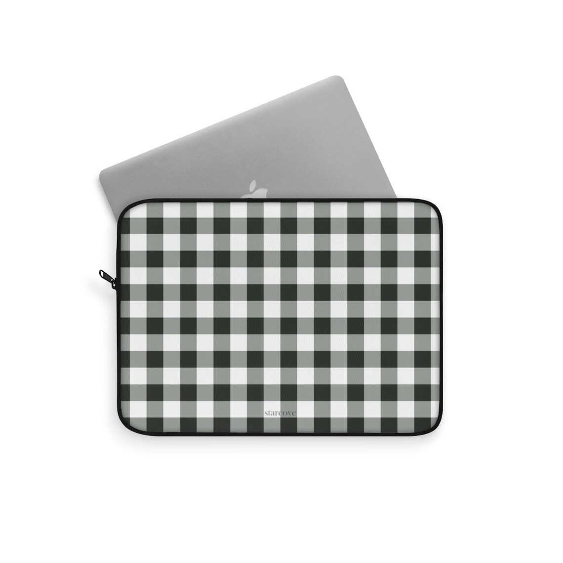 Buffalo Plaid Laptop Sleeve Case Black and White Checkered - Etsy