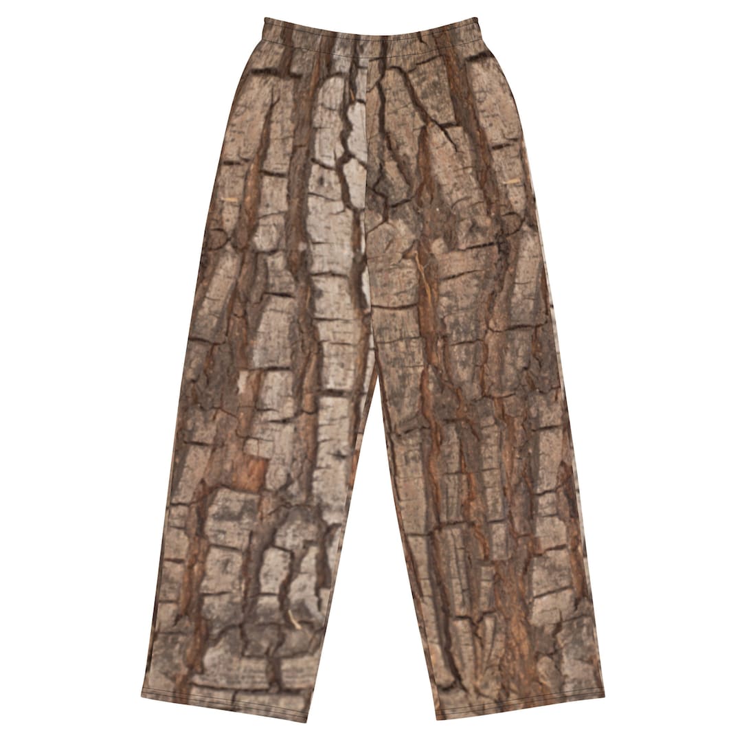 Tree Bark Pants, Camo Forest Costume Wood Halloween Adult Men Women ...