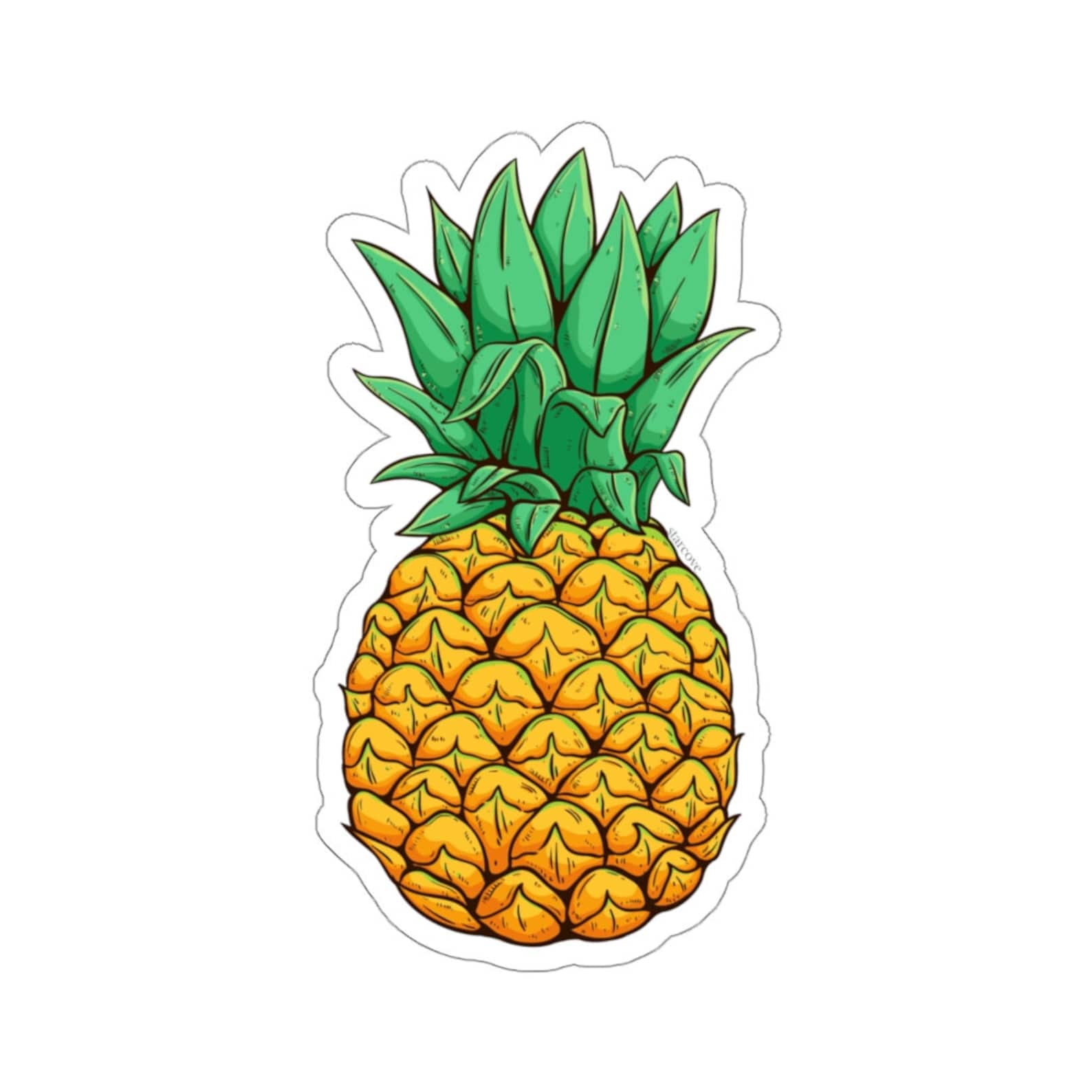 Pineapple Sticker Tropical Fruit Laptop Decal Vinyl Cute - Etsy