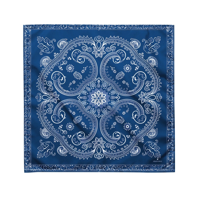 Blue Bandana - Etsy