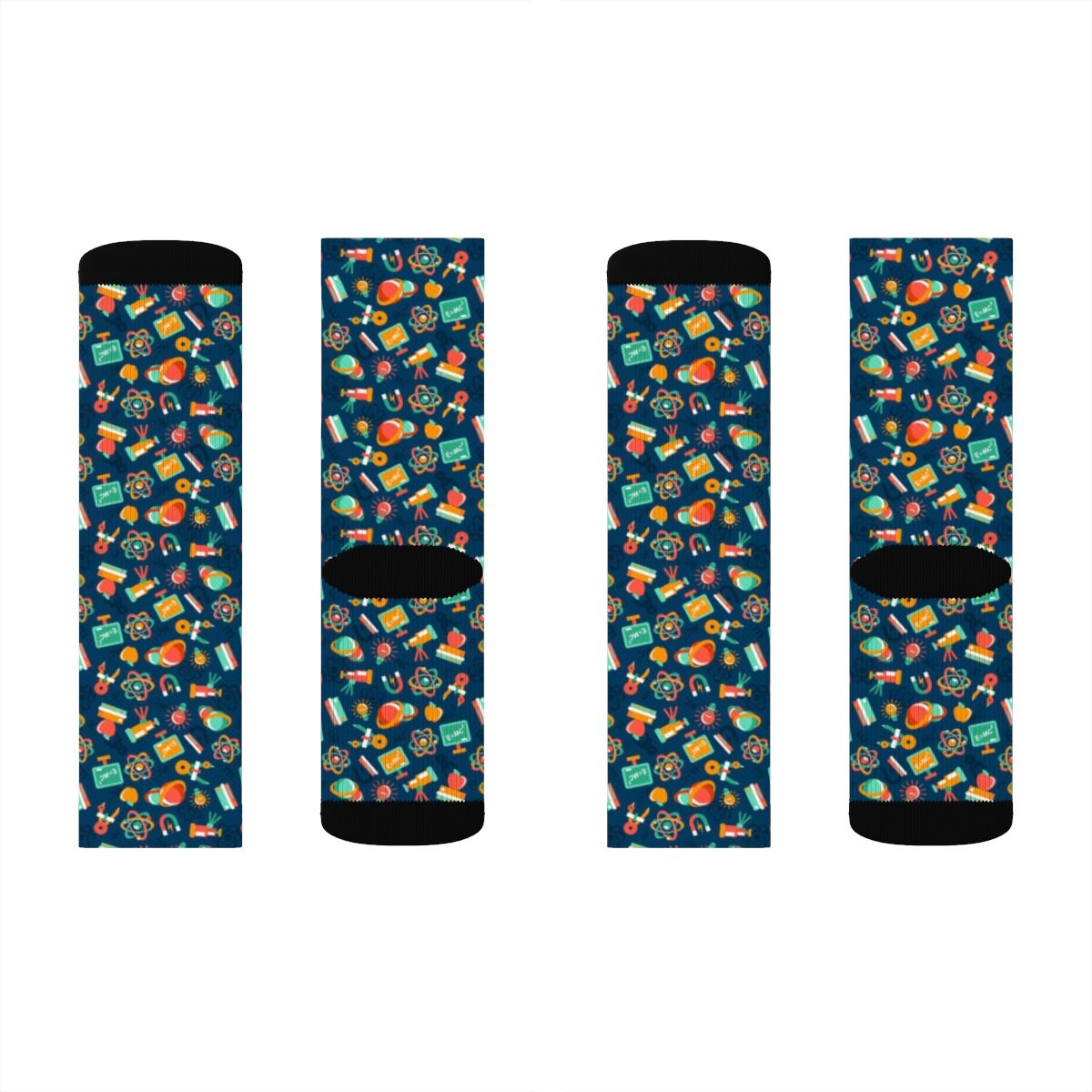 Science Physics Socks Blue 3D Printed Sublimation DNA - Etsy