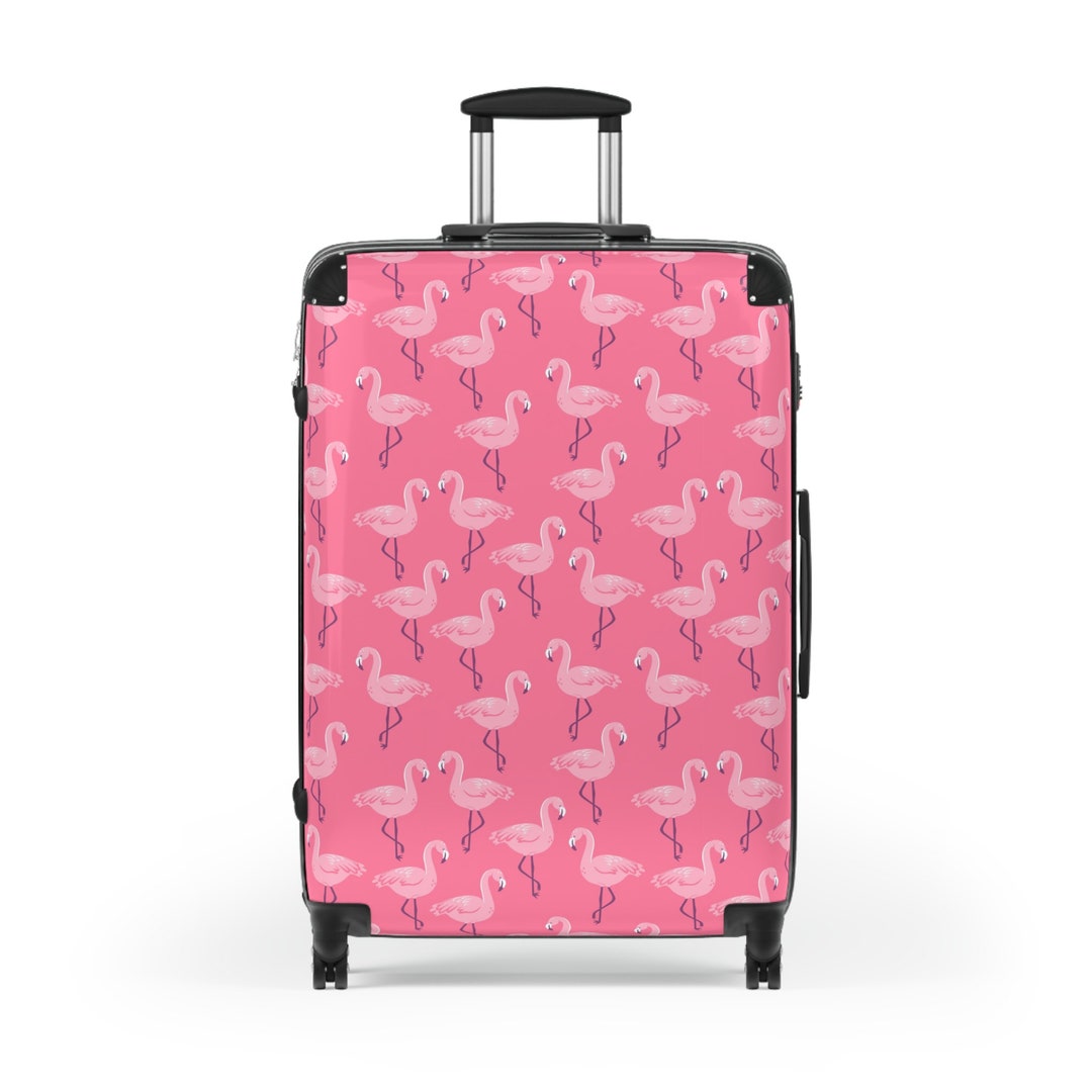 Pink Flamingo Suitcase Luggage, Carry on With 4 Wheels Cabin Travel ...