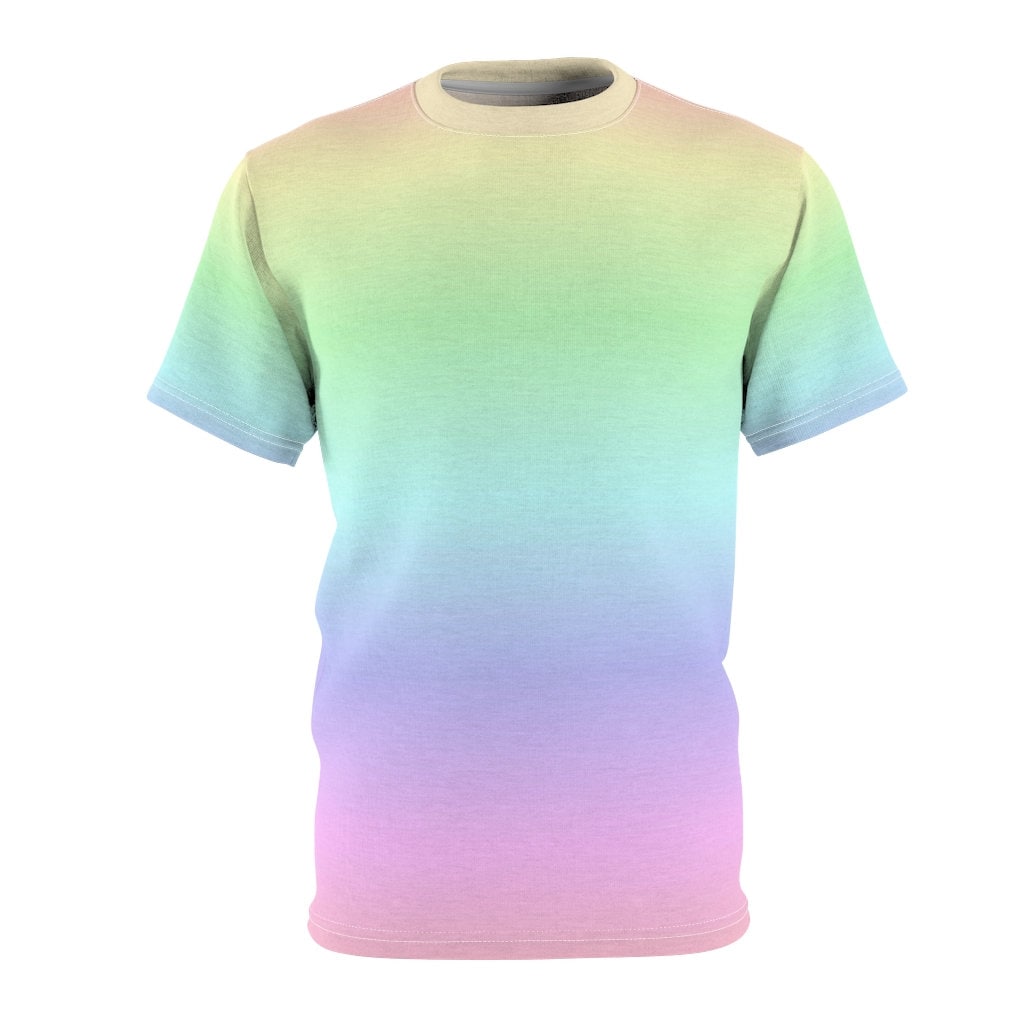 Pastel Rainbow Pink Men's Tshirt Gradient Ombre Dip Dye | Etsy
