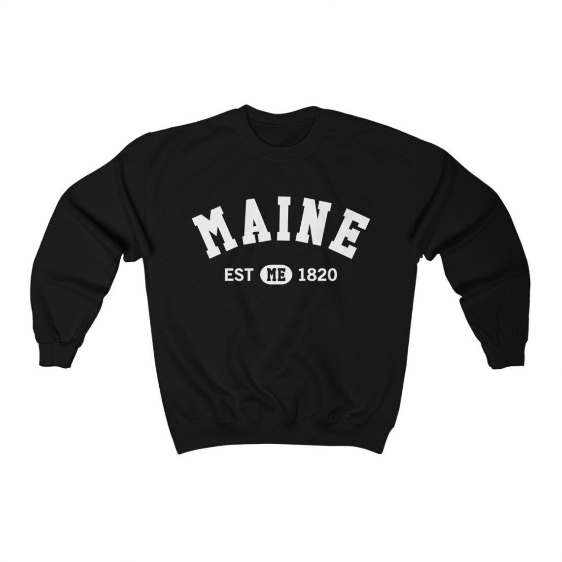 Maine ME State Sweatshirt, I Love Maine Retro Vintage Home Pride ...