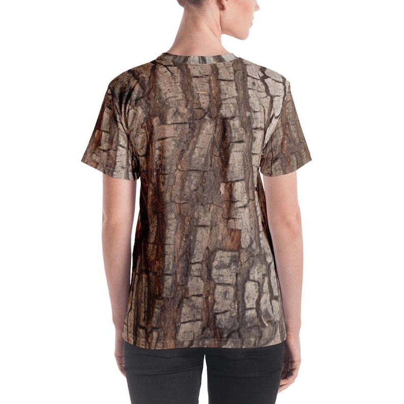 Tree Trunk Bark Print Women Shirt Nature Hunting Wood Camo | Etsy