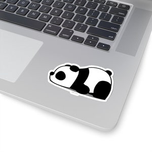Sleepy Giant Panda Sticker, Chinese Laptop Decal Vinyl Cute Waterbottle ...