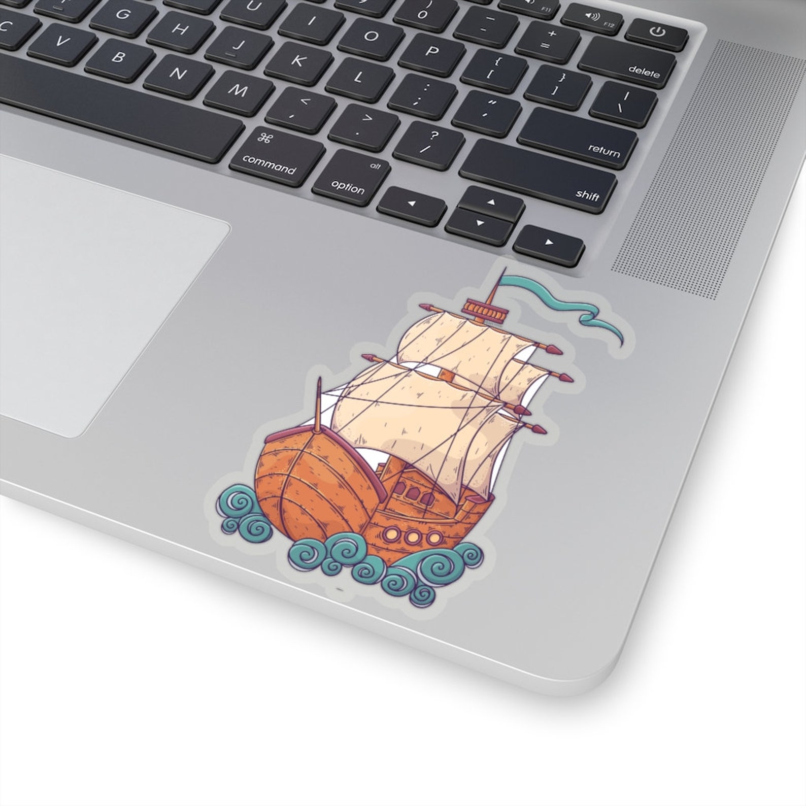 Pirate Ship Sticker Ocean Boat Laptop Decal Vinyl Cute | Etsy