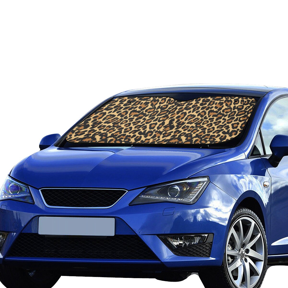 Leopard Print Windshield Sun Shade Animal Cheetah Car | Etsy