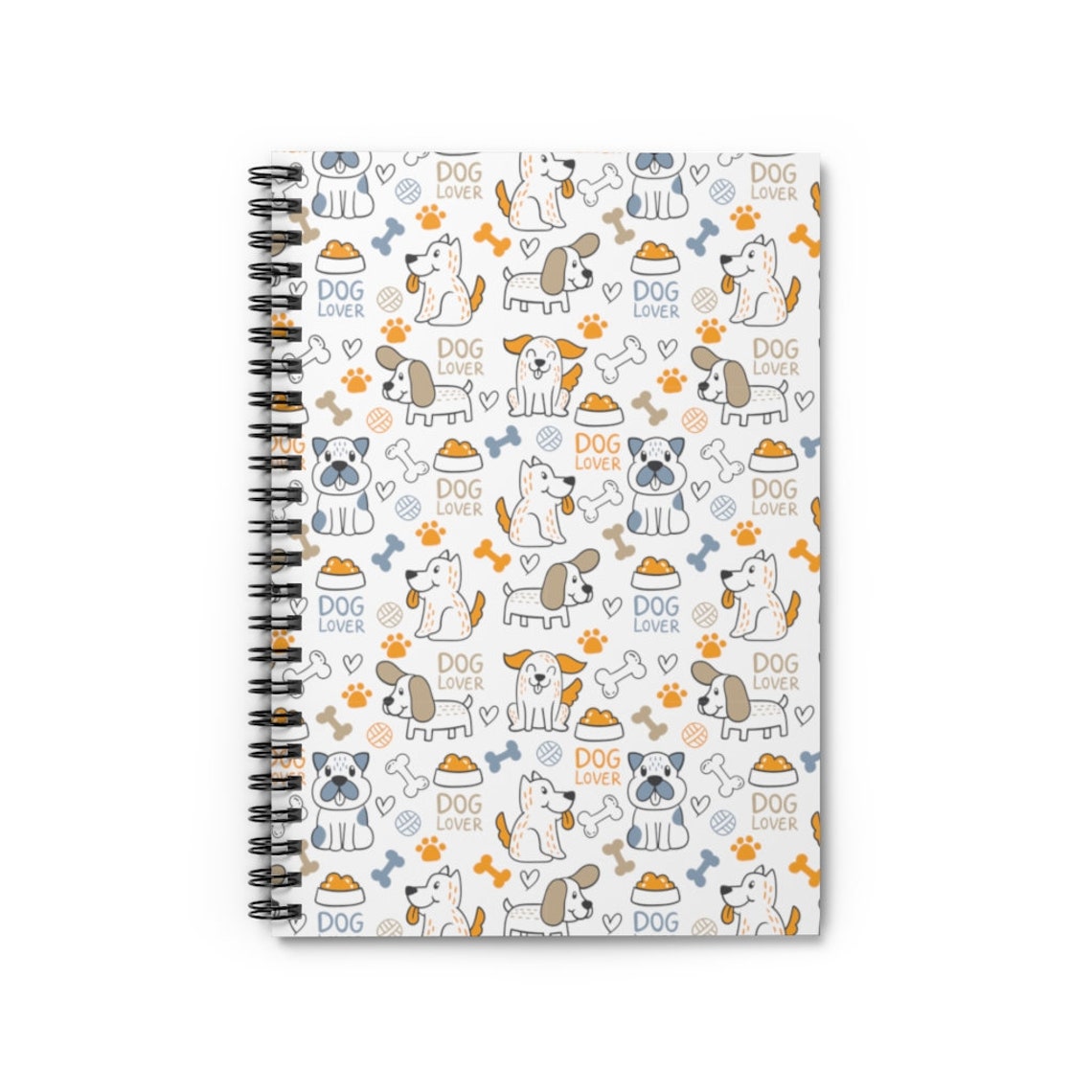 Dog Lover Journal Notebook Cute Puppy Canine Bone Pattern | Etsy
