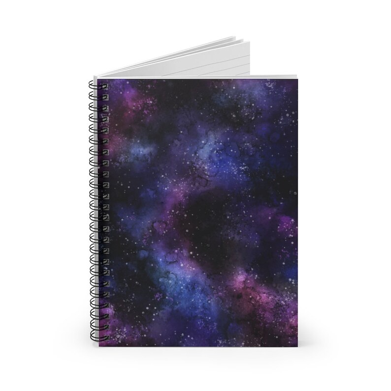 Galaxy Space Spiral Notebook Purple Pattern Design Journal - Etsy