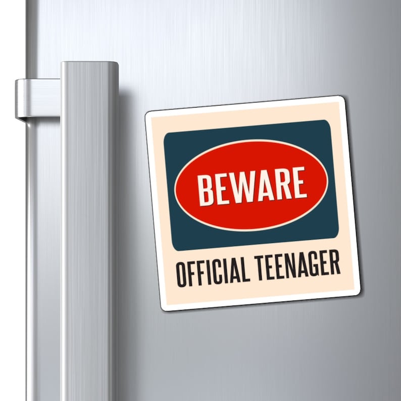 Beware Official Teenager Magnets Caution Teenage Boys Girls | Etsy