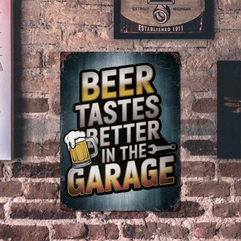 Vintage Tin Garage Signs - Etsy