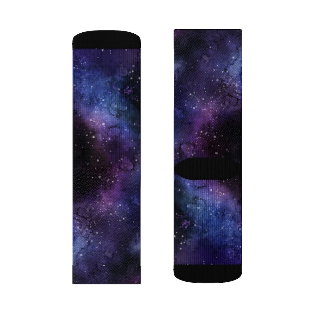 Galaxy Space Socks Constellation Stars Purple 3D Sublimation | Etsy
