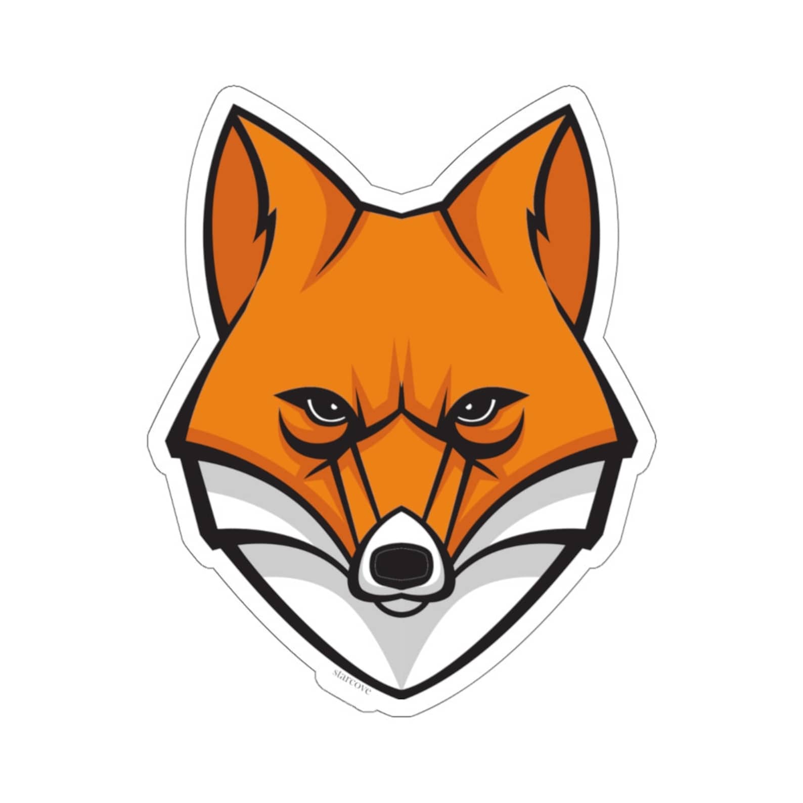 Fox Head Sticker Animal Orange Laptop Decal Vinyl Cute - Etsy