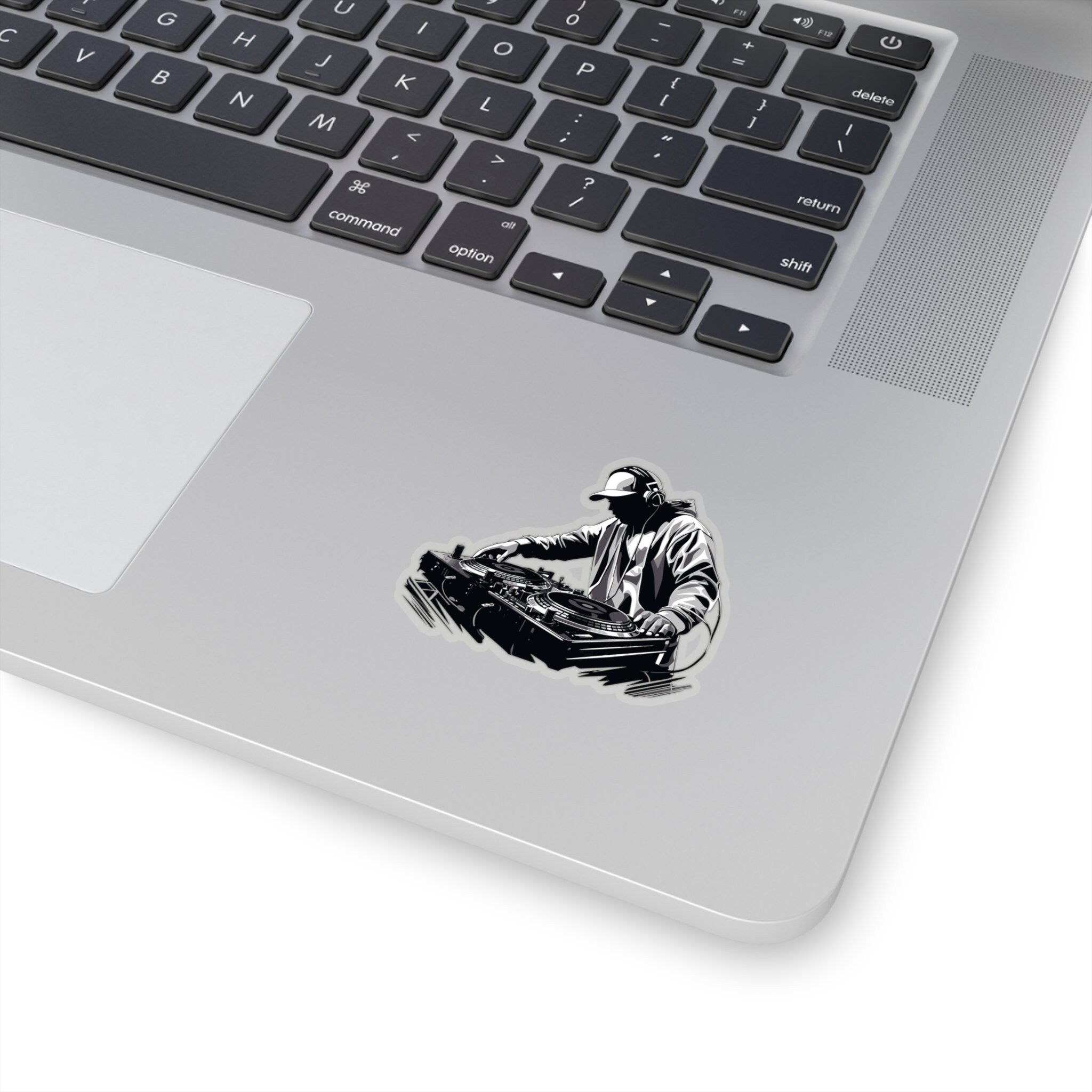 DJ Mixing Sticker Decal, Turntables EDM Music Art Vinyl Laptop Cute ...