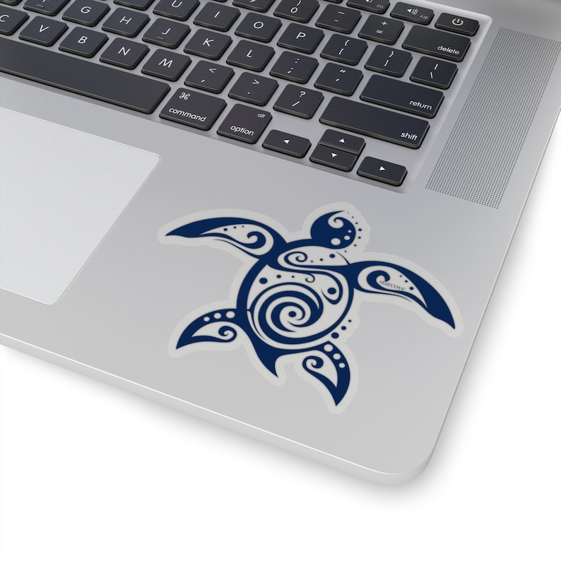 Tribal Sea Turtle Waterproof Decal Sticker Blue Tattoo Wave Art Animals ...
