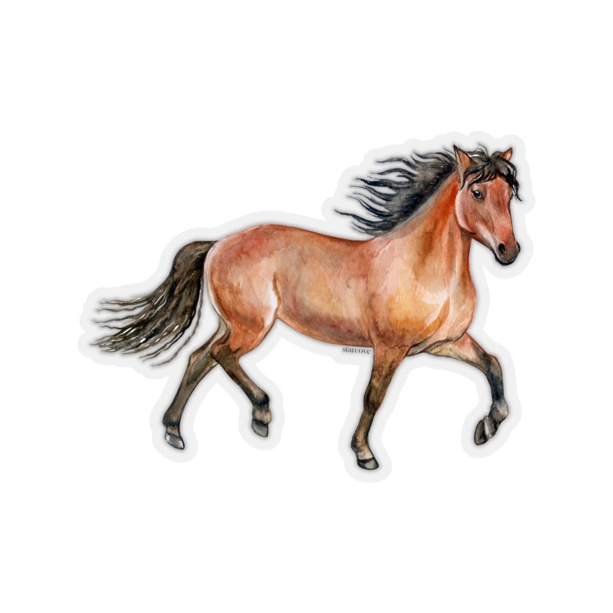 Horse Sticker Wall Decal Equestrian Animal Silhouette Running | Etsy