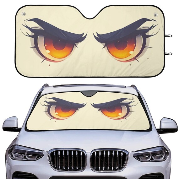 Angry Eyes Car Sun Shade Anime Front Windshield Coverings Blocker Auto Protector Window Visor Screen Cover Shield Men Women SUV Truck Etsy