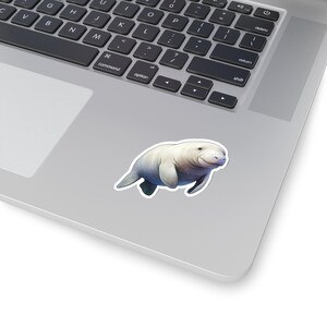 Manatee Sticker Decal, Ocean Sea Marine Animal Art Vinyl Laptop Cute ...