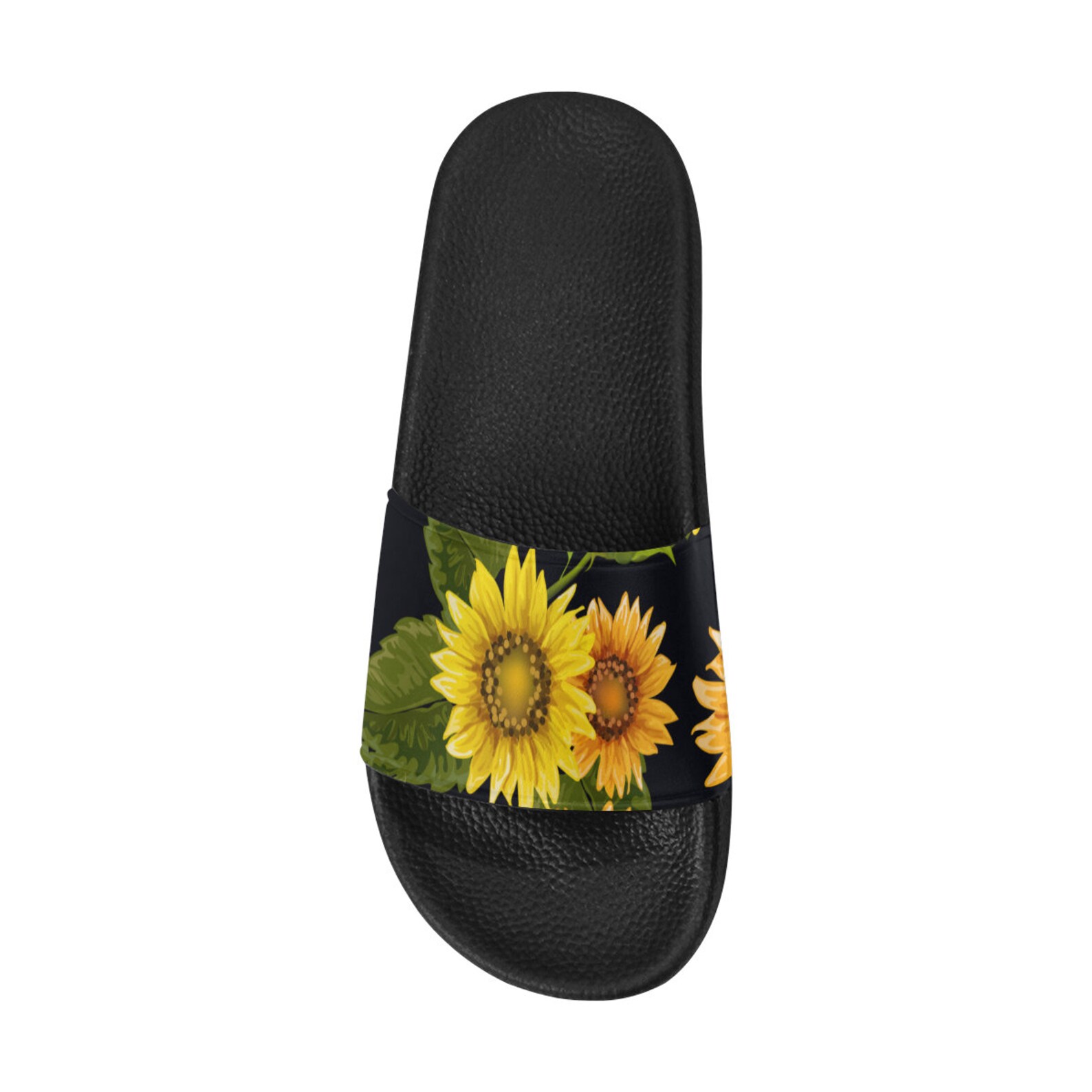 Sunflower Women Slide Sandals Yellow Flower Floral Shoe Wedge - Etsy