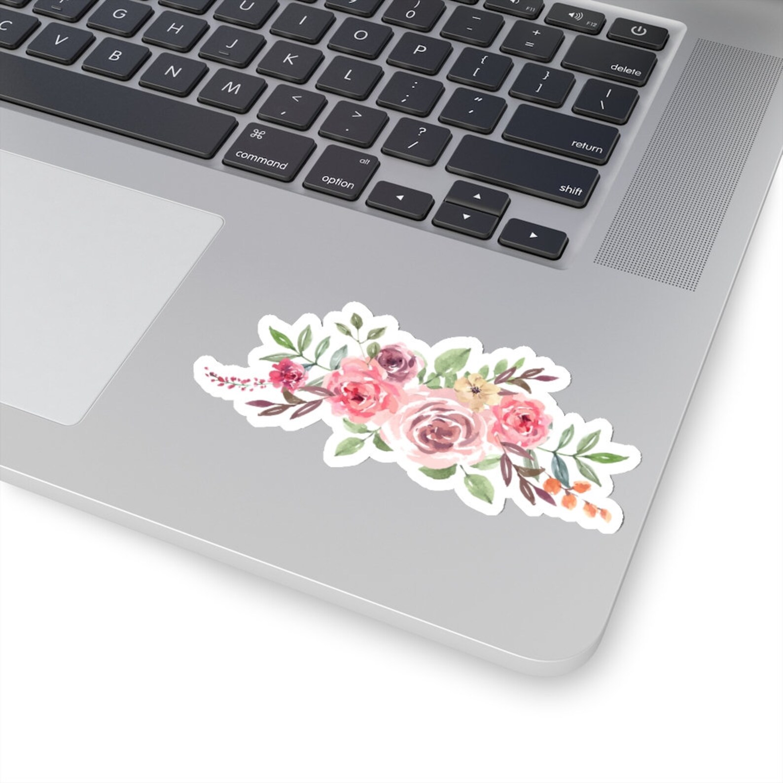 Watercolor Flowers Decal Bouquet Laptop Decal Vinyl Cute - Etsy