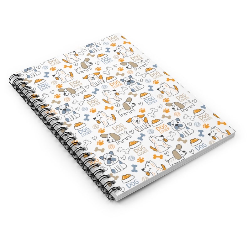 Dog Lover Journal Notebook Cute Puppy Canine Bone Pattern - Etsy