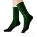 Computer Digital Socks, 3D Printed Sublimation Green Binary Code ...
