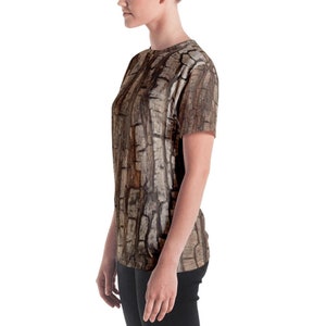 Tree Trunk Bark Print Women Shirt Nature Hunting Wood Camo - Etsy