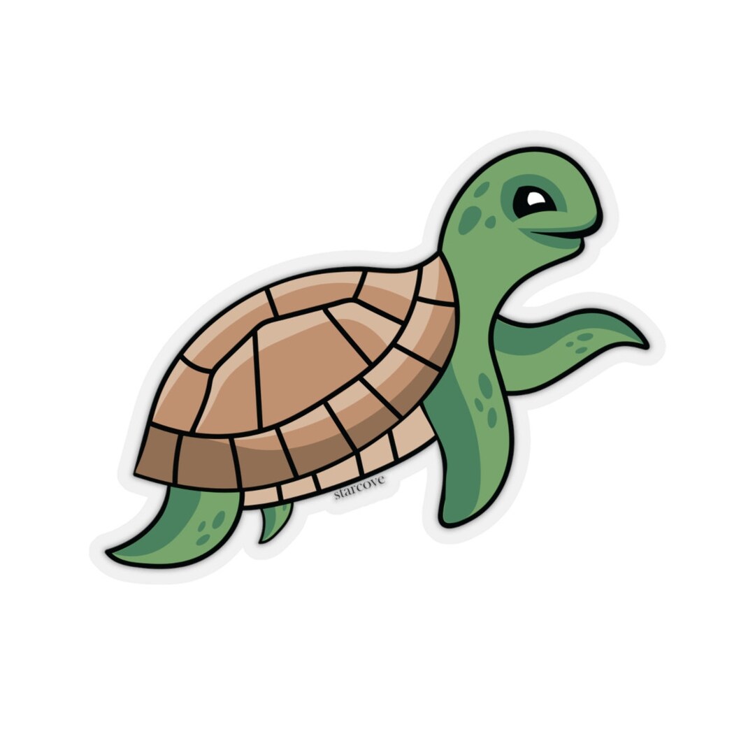 Cute Sea Turtle Decal, Tortoise Stickers Laptop Vinyl Waterproof ...